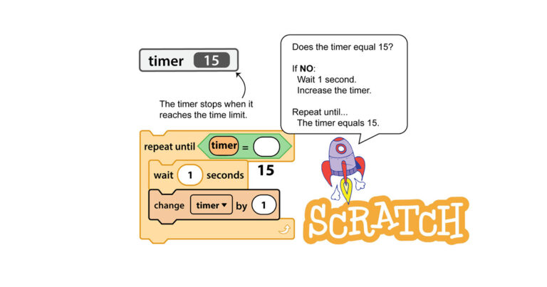 How to Create a Timer in Scratch, Game Design - TechnoKids Blog